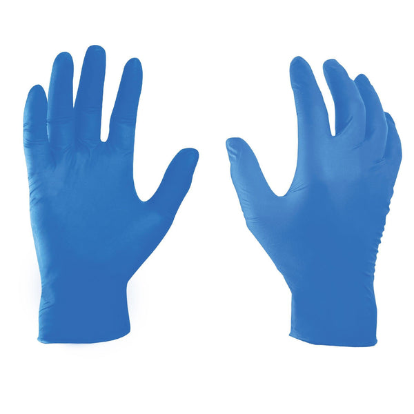 General Electric Blue Disposable 4 Mil. Heavy Duty Nitrile Gloves Unis ...