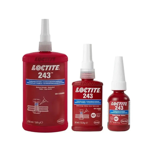 LOCTITE® 243 Blue, medium strength, primerless threadlocker