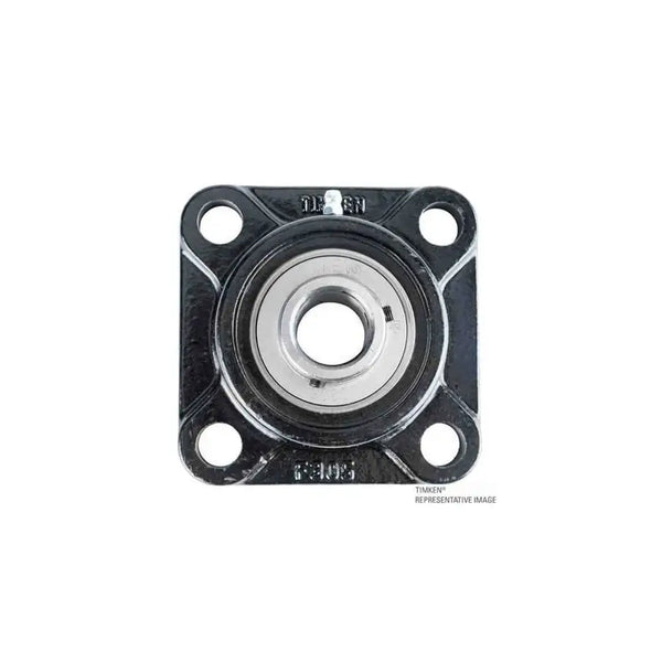 Timken UCF215-48 Four-Bolt Flanged Ball Bearing Unit, 3in Bore, Set Sc ...